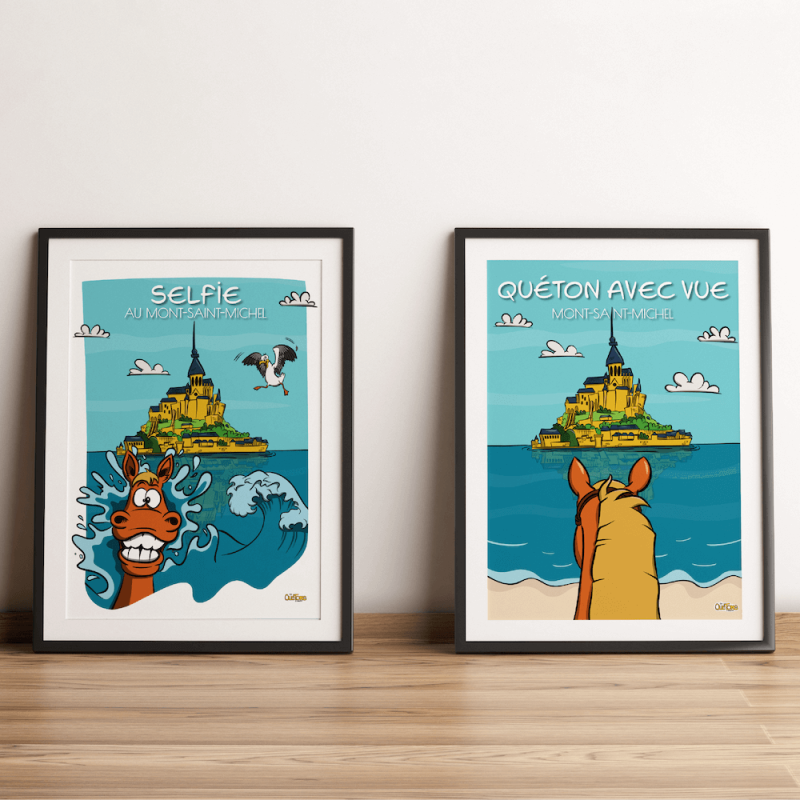 Affiche Quéton avec vue sur le Mont-Saint-Michel