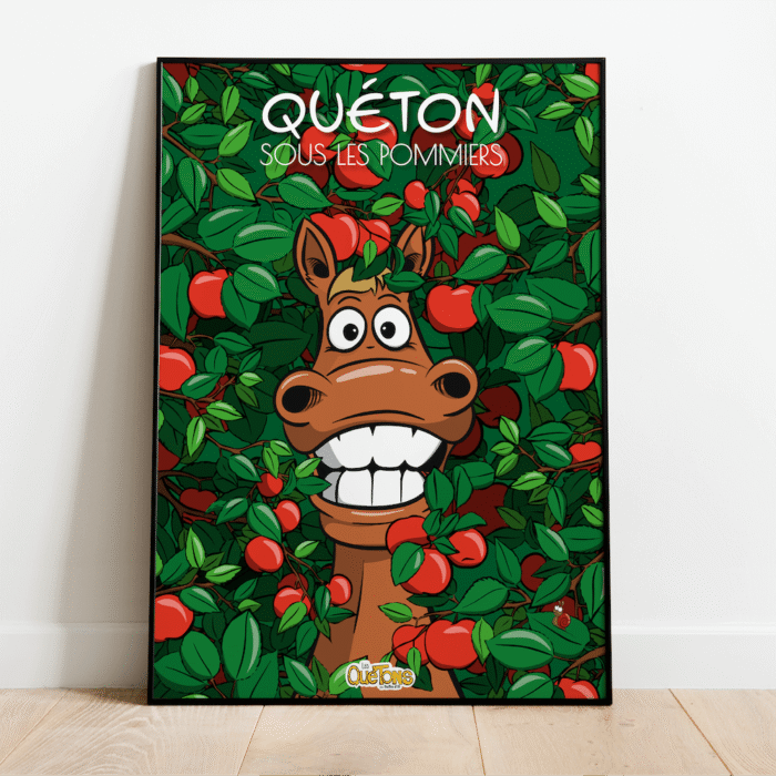 Quétons sous les pommiers affiche